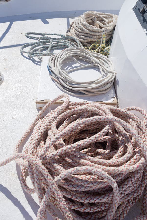 Red Boat Ropes on White Background Stock Image - Image of detail, ship ...