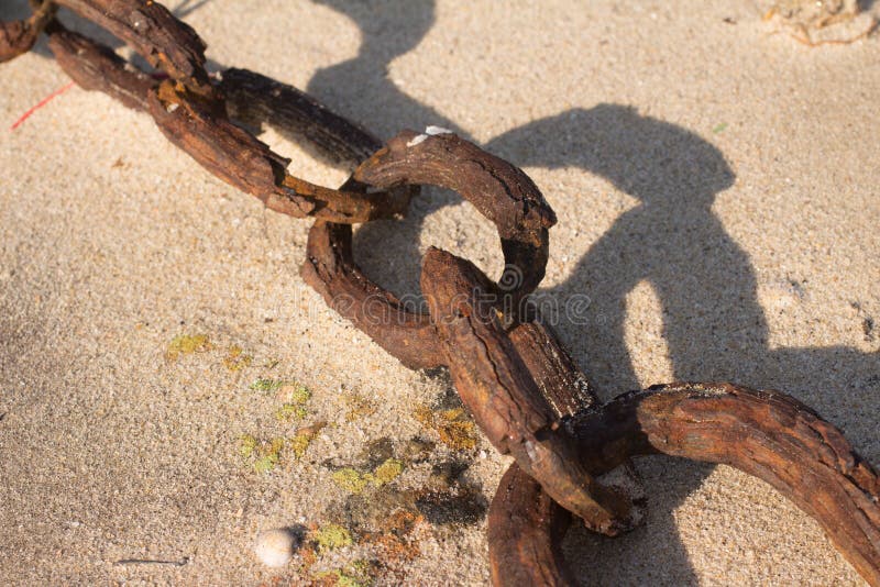 Boat Rusted Chain stock image. Image of enslaved, rust - 76262243