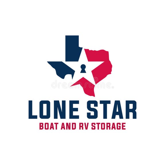 Boat and RV Storage Padlock Logo in Texas Stock Illustration ...