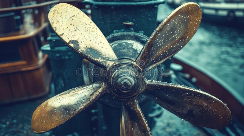 A Boat S Propeller is Captured in a Close-up Shot, Ideal for Nautical ...