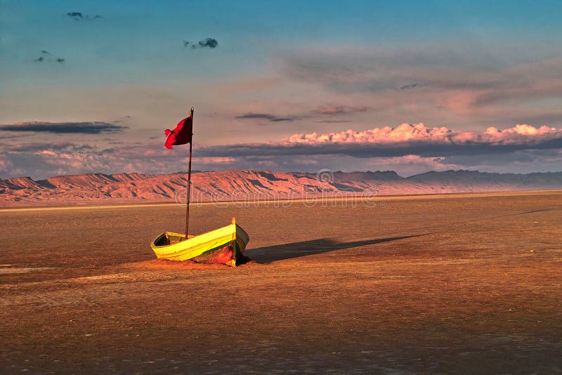 Boat in the Sahara stock photo. Image of sahara, salt - 37861806