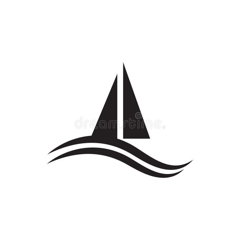 Boat or Sail Logo Template Icon Stock Vector - Illustration of ...