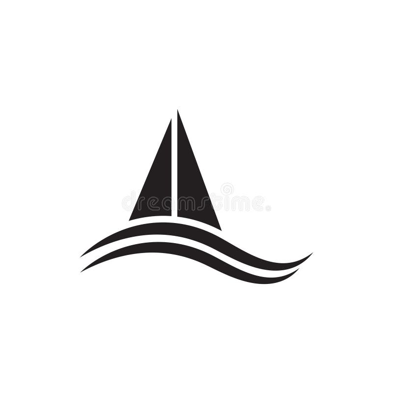 Boat or Sail Logo Template Icon Stock Vector - Illustration of template ...