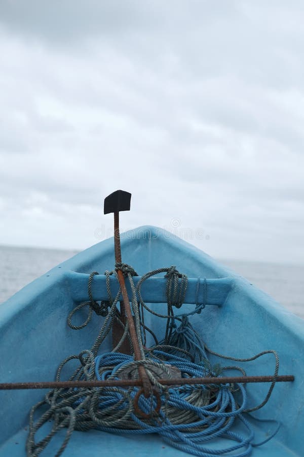 Boat Sailing and Bringing Ropes and Anchor Stock Image - Image of mast ...