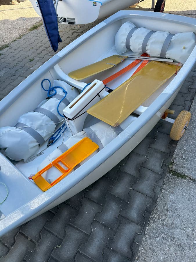 Boat with Sailing Equipment Nice Stock Photo - Image of transport ...
