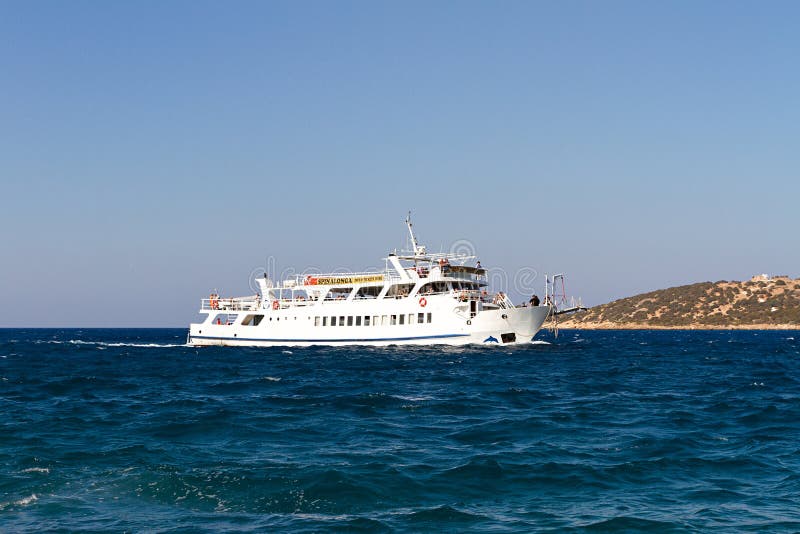 Boat Sailing by Island of Crete Editorial Photography - Image of summer ...