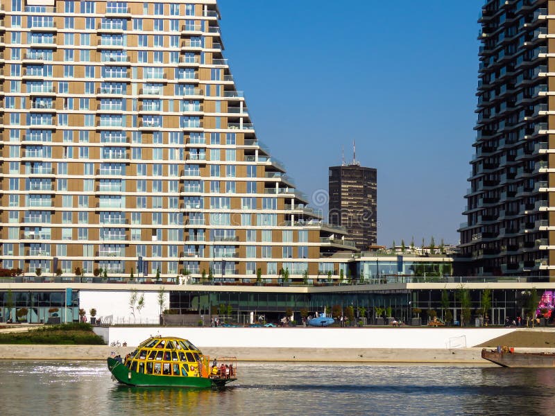 Modern City Architecture In Belgrade Waterfront. Stock Image - Image of ...