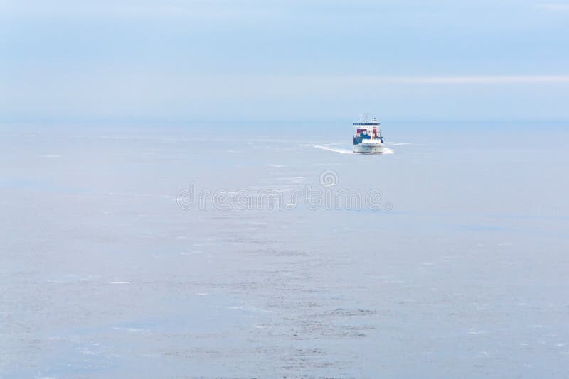 Boat in Sea at Early Morning Stock Photo - Image of ocean, launch: 22674878