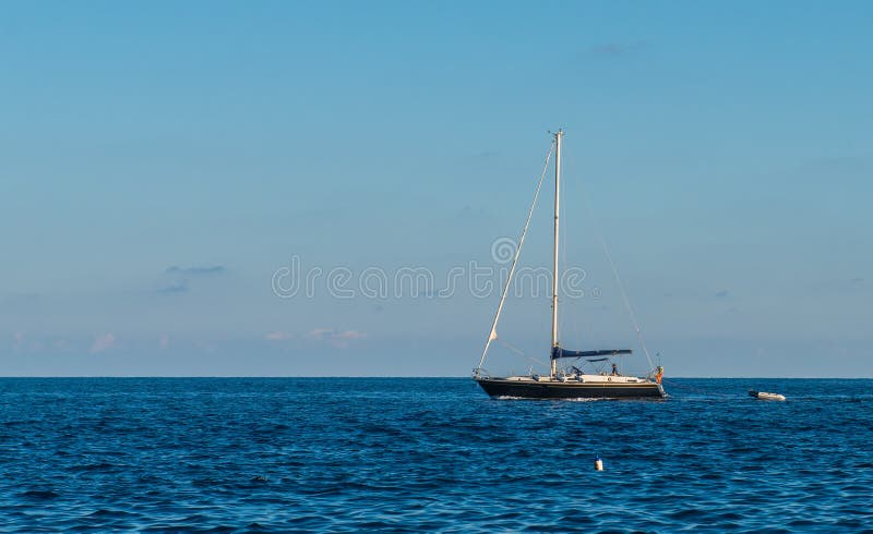 Boat at sea stock image. Image of sailing, blue, people - 35608341