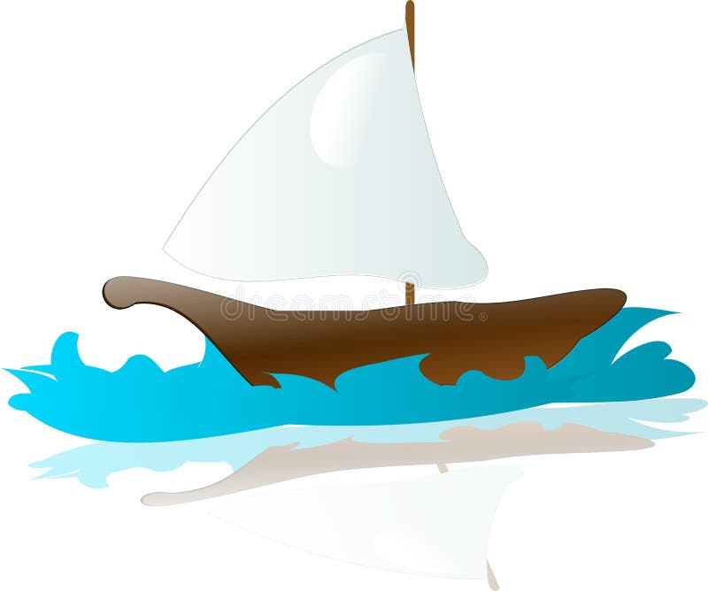 Boat on sea stock illustration. Illustration of swim - 37373856