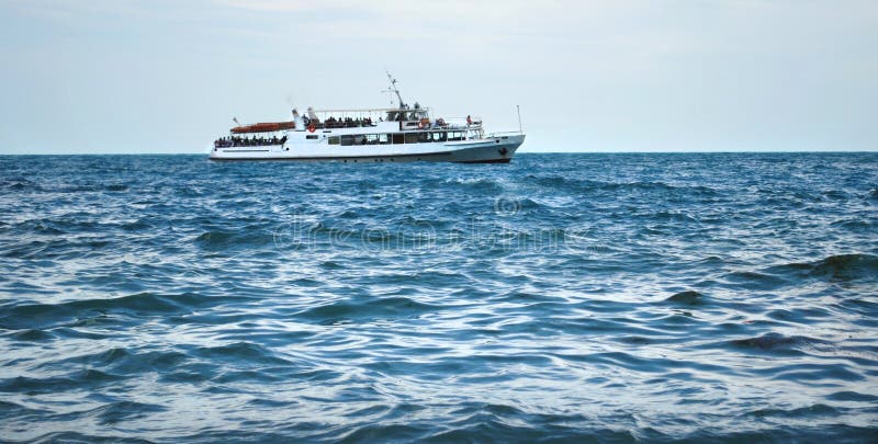 Boat in the Sea, Summer Adventure Stock Image - Image of summer, sunset ...