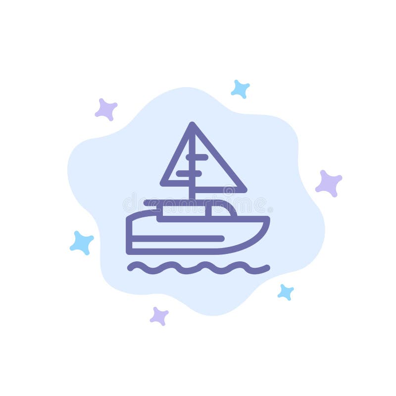 Boat, Ship, Indian, Country Blue Icon on Abstract Cloud Background ...