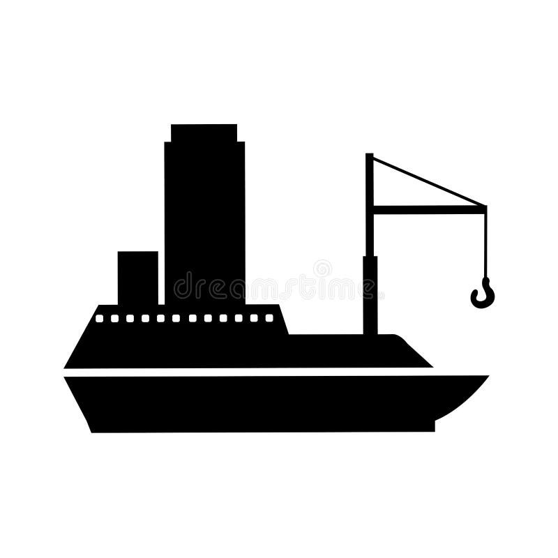 Boat or Ship Pictogram Icon Image Stock Vector - Illustration of ...