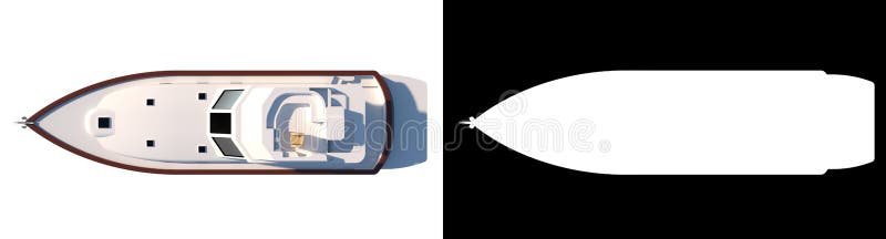 Boat Ship 1 - Top View White Background Alpha Png 3D Rendering ...