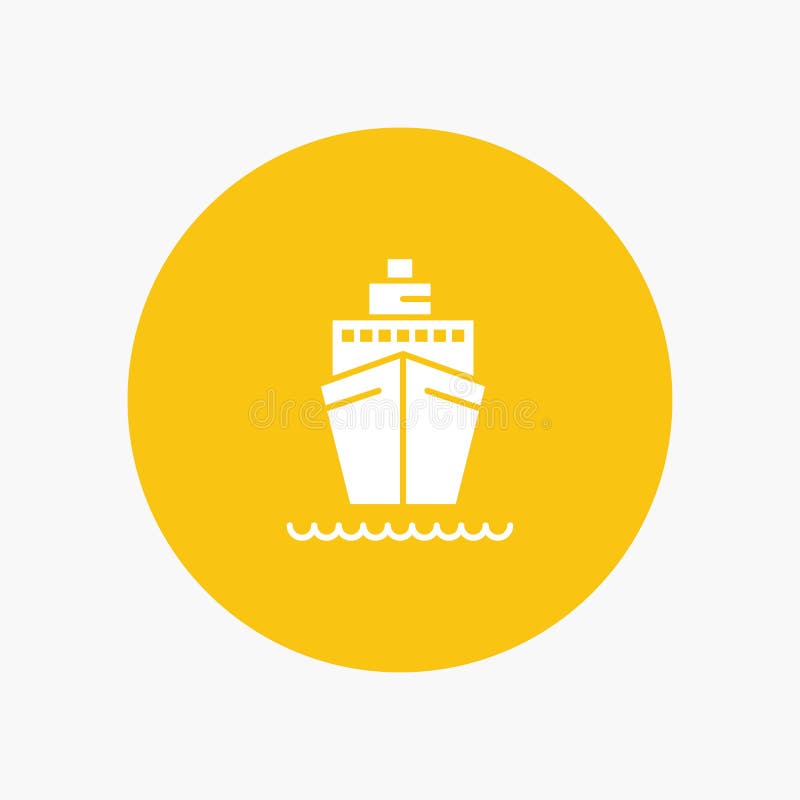 Boat, Ship, Transport, Vessel White Glyph Icon Stock Vector ...