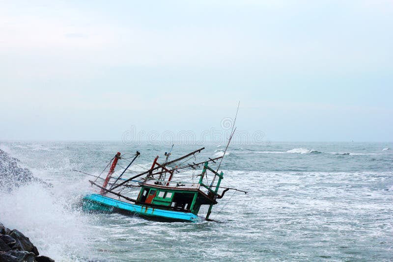 Boat Sinking stock photo. Image of nature, vessel, nautical - 33058658
