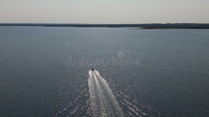 Boat Speeding Across the Water in an Inlet of the Atlantic Ocean Stock ...