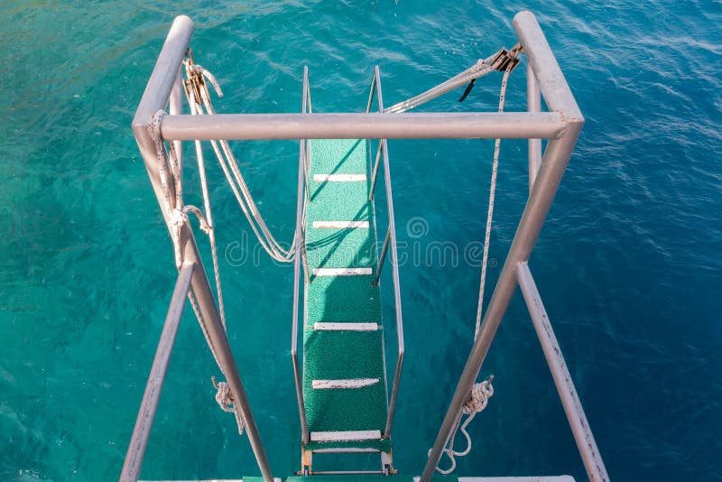 Boat stairs to the sea stock image. Image of board, sail - 75900777