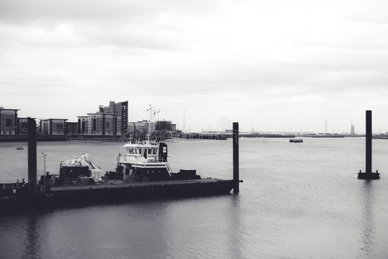 The Boat Station on the River Editorial Image - Image of blackandwhite ...