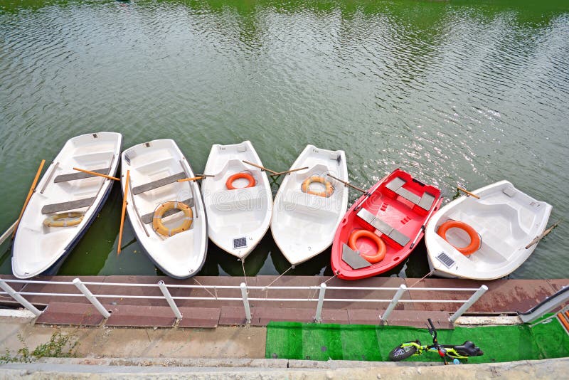 Boat Station on a Riverfront. Stock Image - Image of river, copy: 156427569