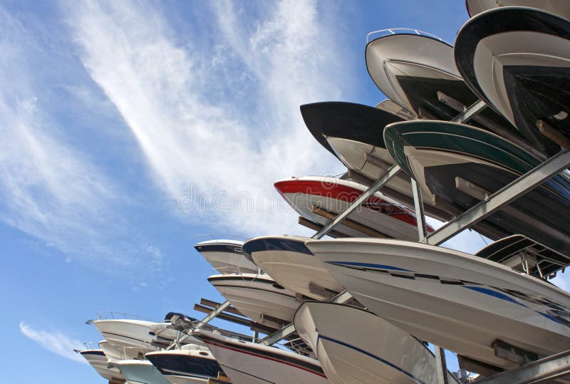 Boat Storage stock image. Image of motorboat, waterskiing - 12567771