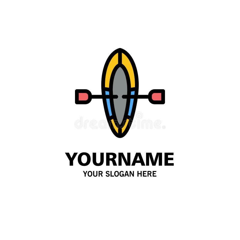 Boat, Summer, Beach Business Logo Template. Flat Color Stock Vector ...