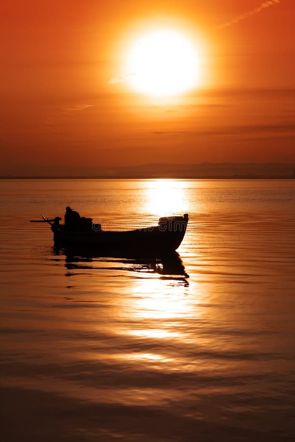 The boat and the sun stock image. Image of boating, landscape - 12506827