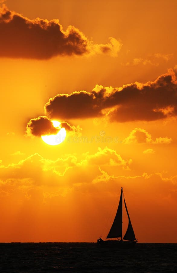 Boat at Sunset stock image. Image of aviv, sailing, shadows - 9036657