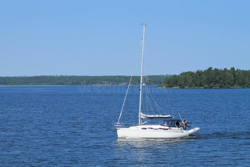 Boat in Sweden stock image. Image of sweden, yacht, mast - 263206249
