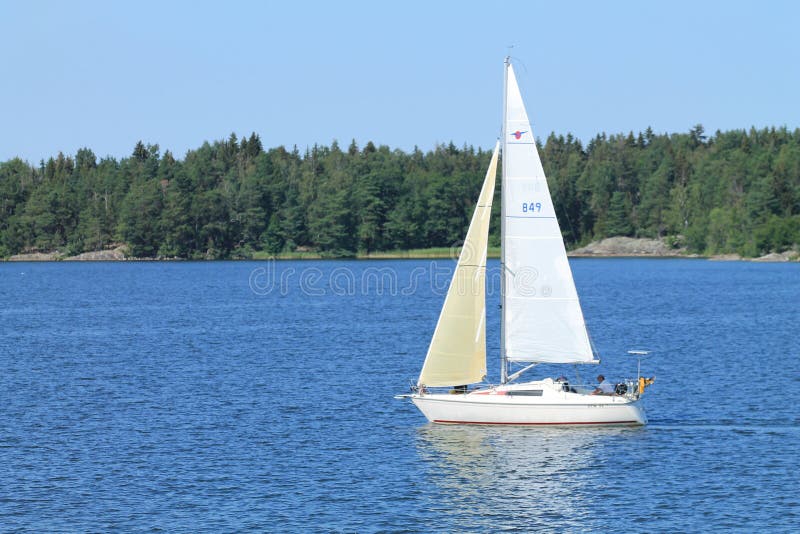Boat in Sweden editorial photography. Image of sail - 263206207