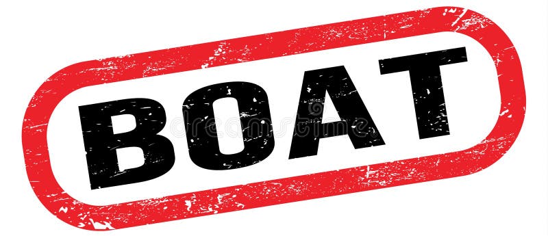 BOAT, Text Written on Red-black Stamp Sign Stock Illustration ...