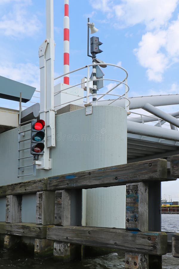 Boat Traffic Light Amsterdam Stock Image - Image of amsterdam, wooden ...
