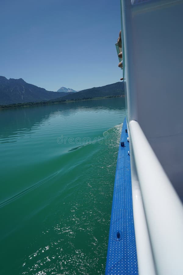 Boat on Bavarian Mountain Lake Stock Image - Image of landscape, scenic ...