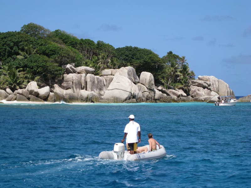 Boat trip in Seychelles editorial image. Image of tour - 57524470