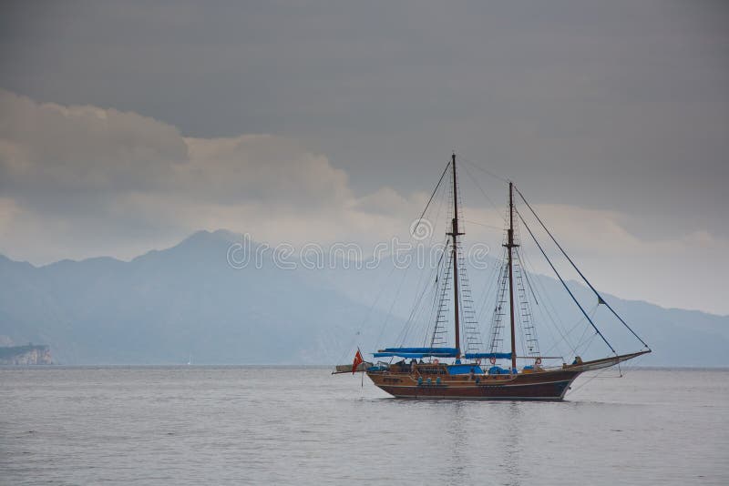 Boat in Turunc Bay stock photo. Image of boat, europe - 12611150