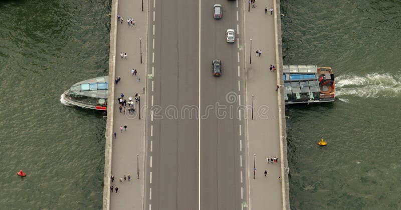 244 Boat Under Paris Bridge Stock Photos - Free & Royalty-Free Stock ...