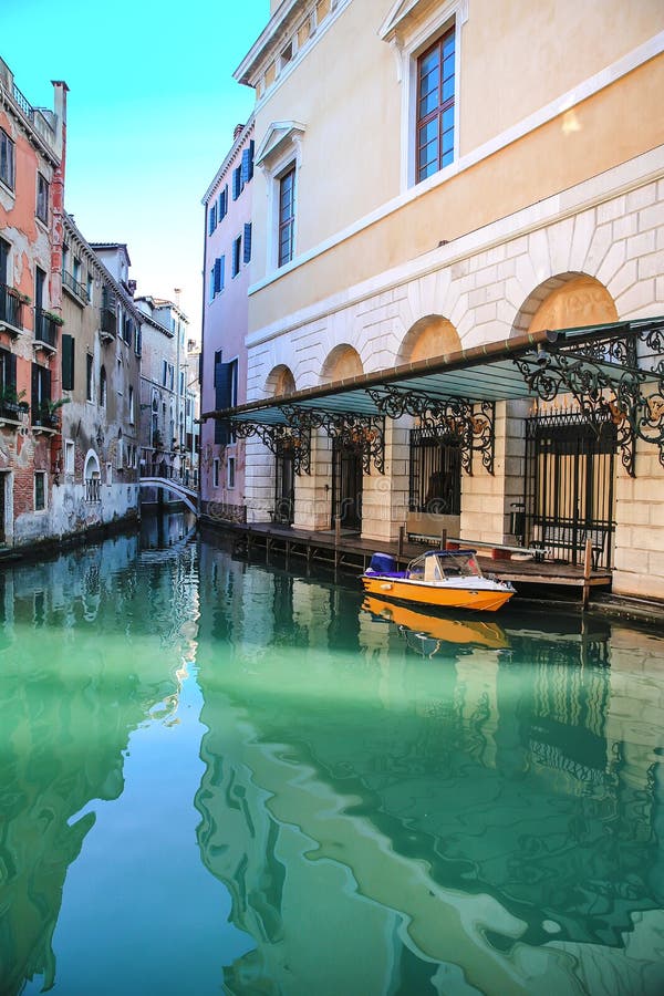 Boat in Venice, Italy stock image. Image of italy, boat - 135237859