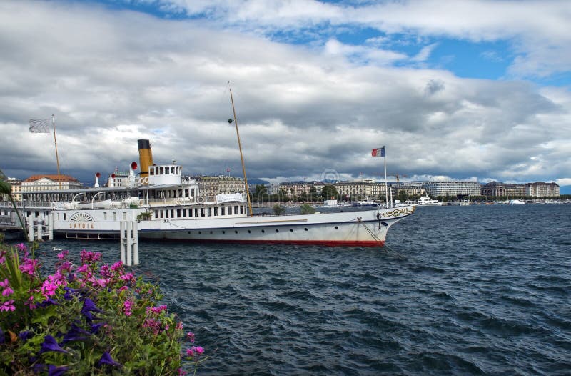 Boat for Walks on Lake Geneva, Switzerland Editorial Photo - Image of ...