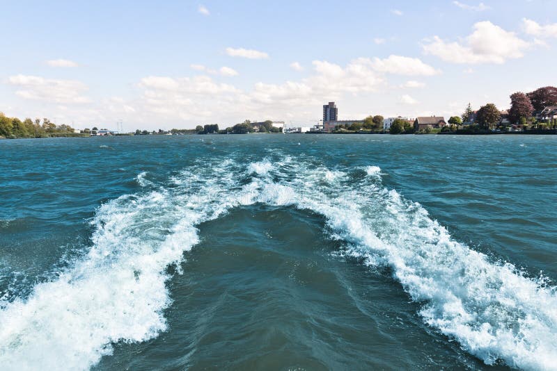 Boat waves stock image. Image of boat, turbulence, water - 24639055