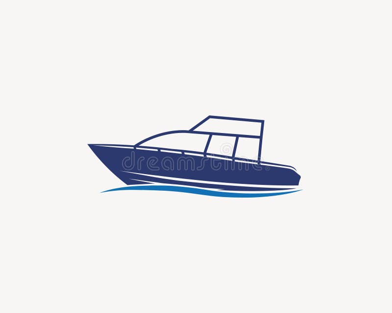 Boat with Waves Element Concept Logo Stock Vector - Illustration of ...