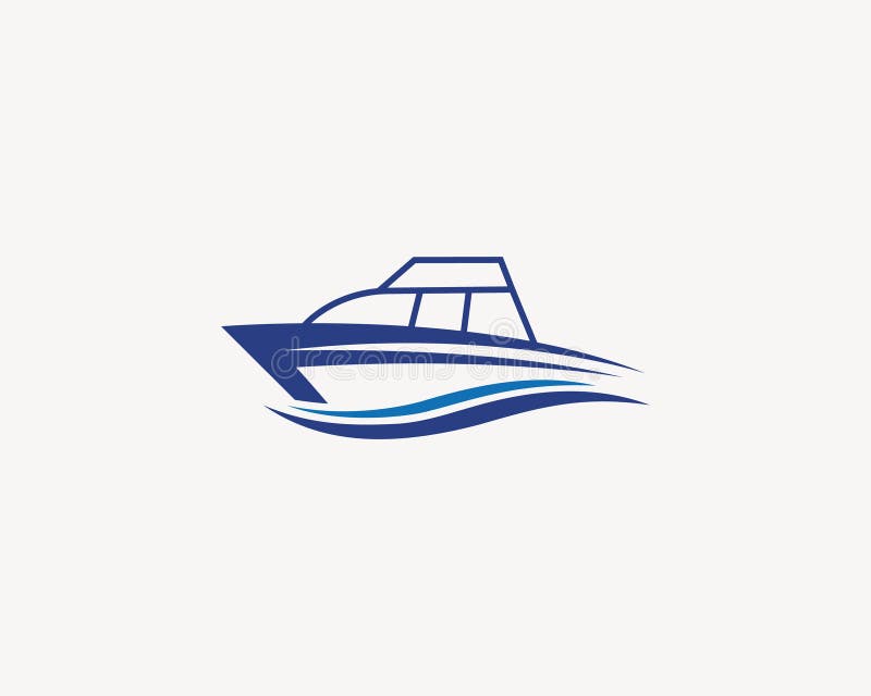 Boat with Waves Element Concept Logo Stock Vector - Illustration of ...