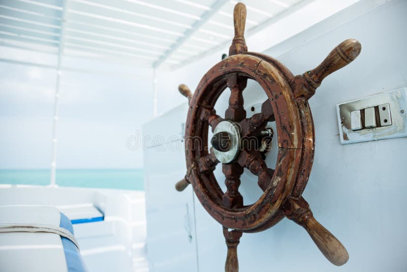 Boat Wheel stock image. Image of divingboat, worn, wheel - 77299853