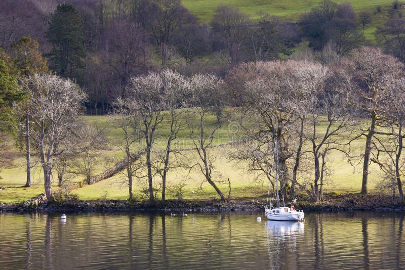 Boat on Windermere stock image. Image of yacht, windermere - 27516885