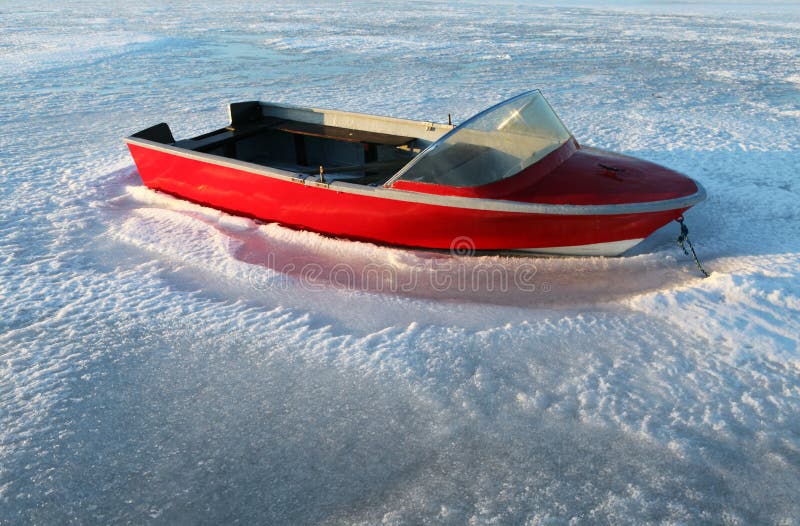 Boat winter frost ice stock photo. Image of transport - 13307242