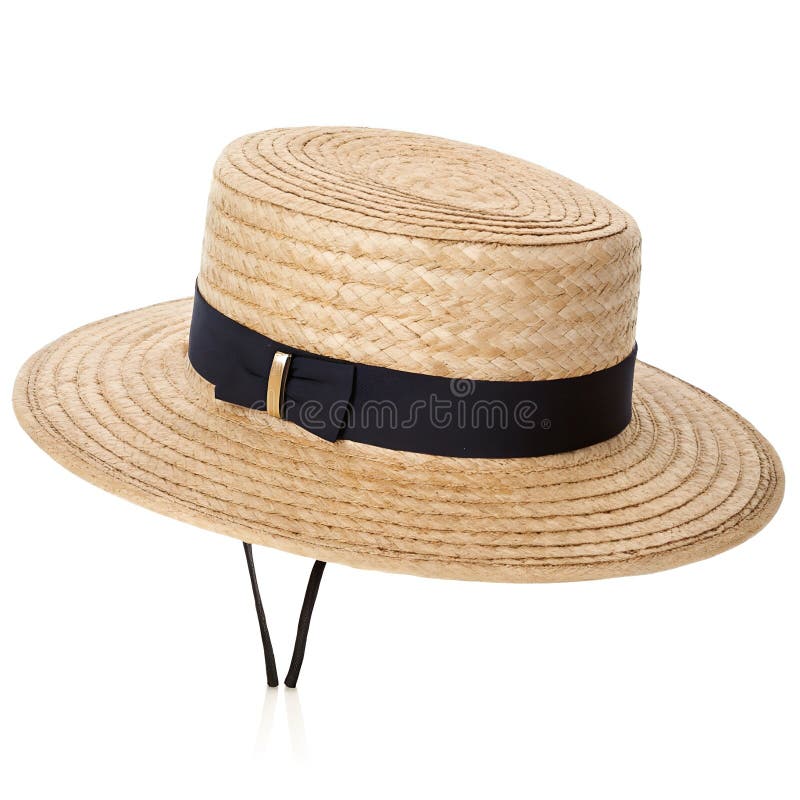 Boater Hat Front View stock illustration. Illustration of timeless ...