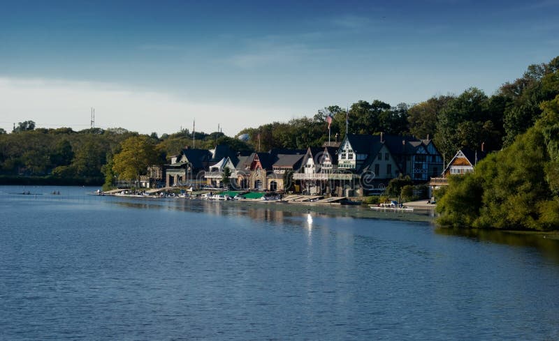 Boathouse Row stock photo. Image of team, rowboat, exposure - 6673832