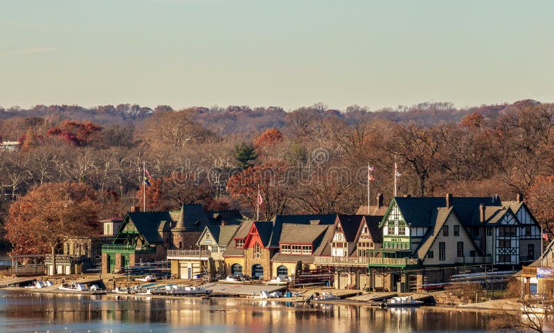 Boathouse Row in Fairmount Park, Philadelphia, Pennsylvania ...
