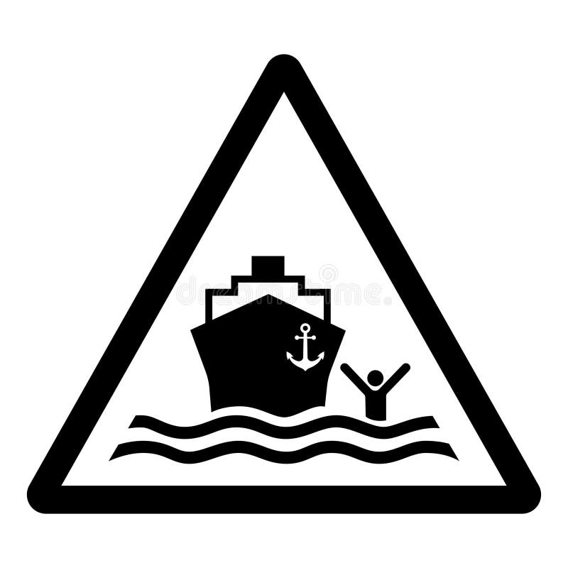 Boating Area Symbol Sign, Vector Illustration, Isolate on White ...