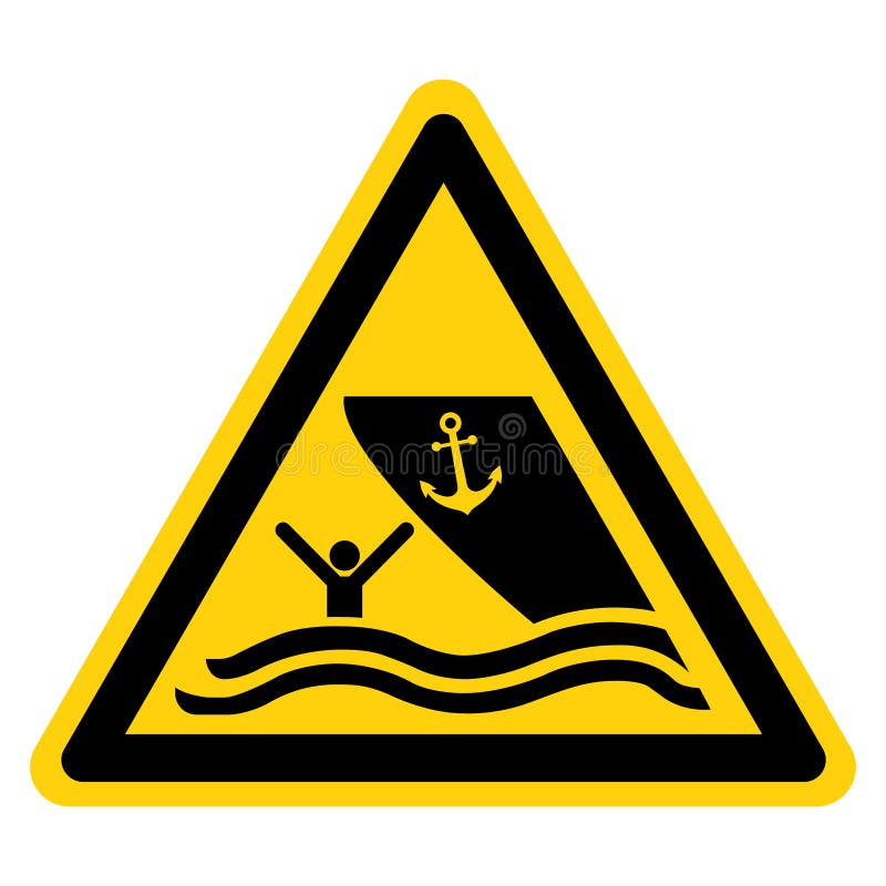 Danger Boating Area Symbol Sign, Vector Illustration, Isolate on White ...