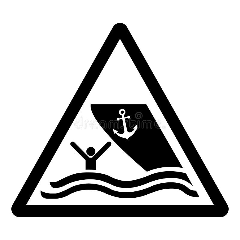Boating Area Symbol Sign, Vector Illustration, Isolate on White ...